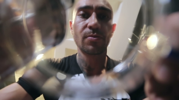 Man Pouring Tea From Teapot In a Glass Cup, Stock Footage | VideoHive