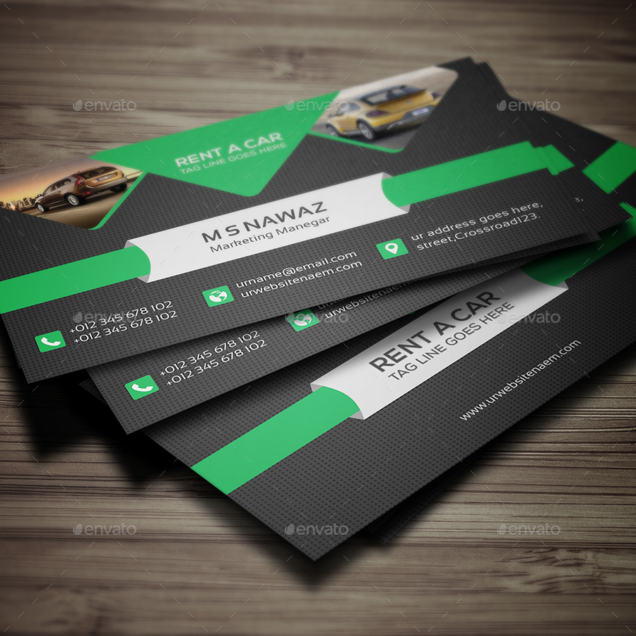 Rent A Car Business Card , Print Templates | GraphicRiver