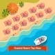 Coastal Resort Beach Top View, Vectors | GraphicRiver