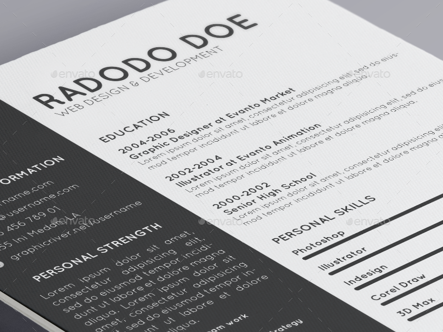 A4 Resume Templates, Print Templates | GraphicRiver