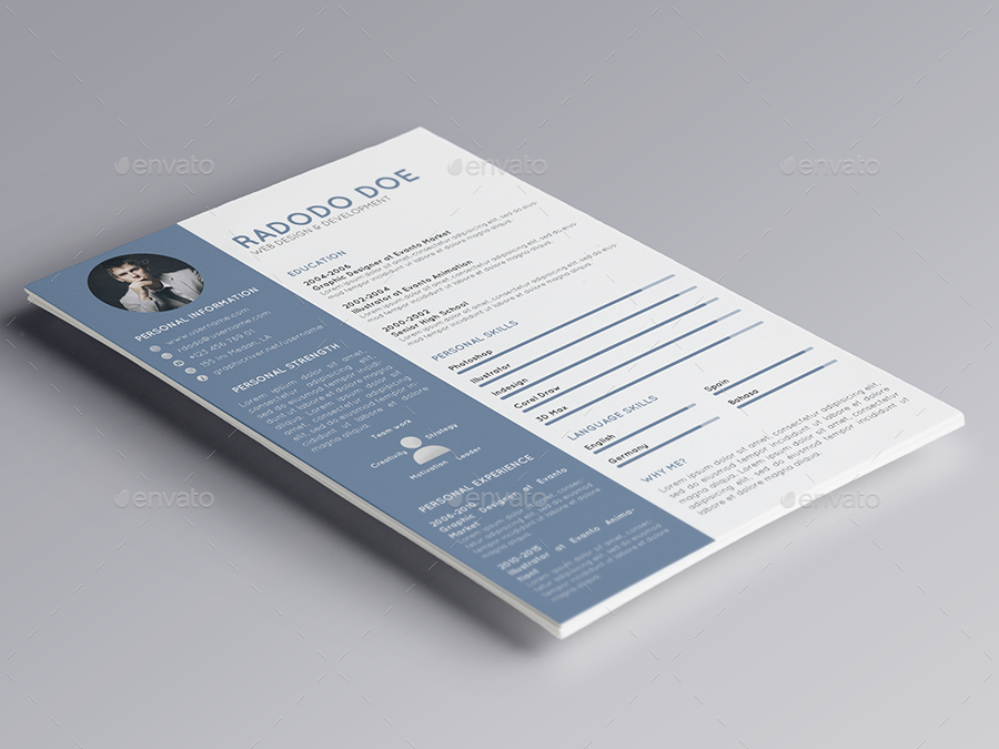 A4 Resume Templates, Print Templates | GraphicRiver