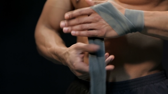 Man Pulls The Belt On The Hand, Stock Footage | VideoHive