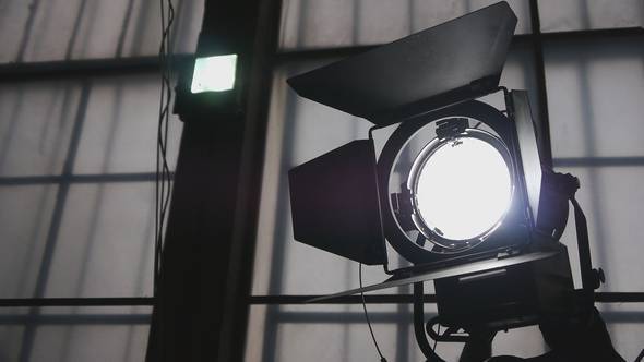 Adjustment Of Lighting Device, Stock Footage | VideoHive