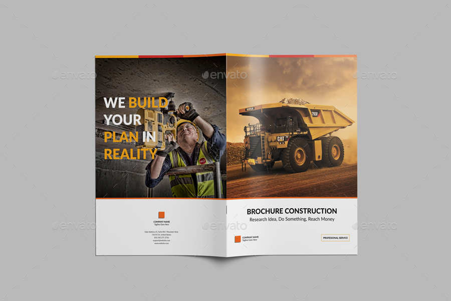 Brochure Construction Company, Print Templates | GraphicRiver