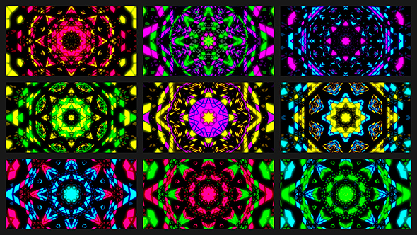 Color Kaleidoscope VJ Loops Pack, Motion Graphics | VideoHive