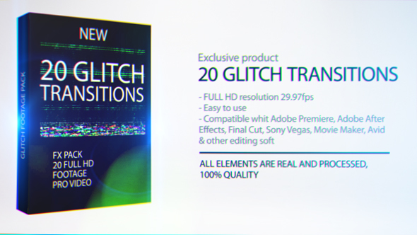 Glitch Transitions, Motion Graphics | VideoHive