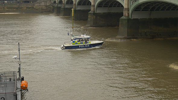 Police Speed Boat on River, Stock Footage | VideoHive