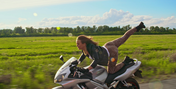 Female Stunt Rider, Stock Footage | VideoHive