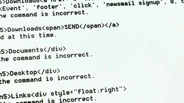 HTML Codes On Screen 327, Stock Footage | VideoHive