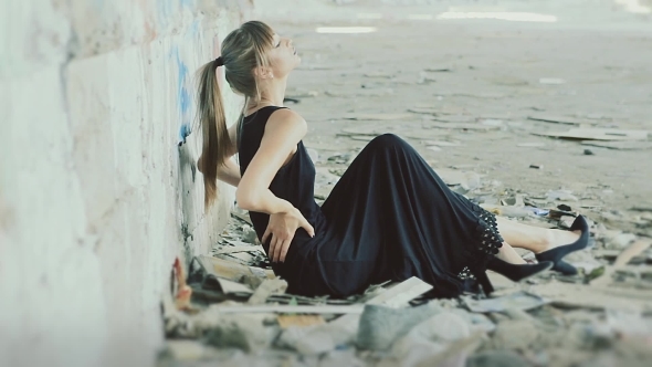 Sad Beautiful Girl, Stock Footage | VideoHive