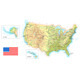 USA Detailed Topographic Map, Vectors | GraphicRiver