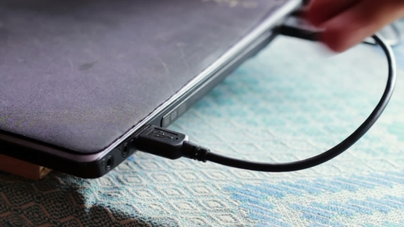 Plug And Unplug A USB Cable To Computer., Stock Footage | VideoHive