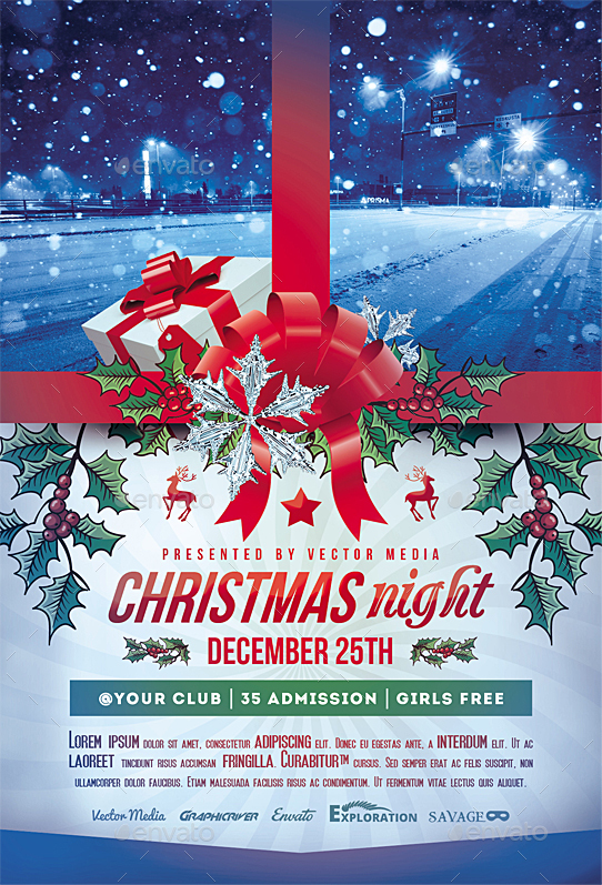 Christmas Night - Flyer, Print Templates | GraphicRiver