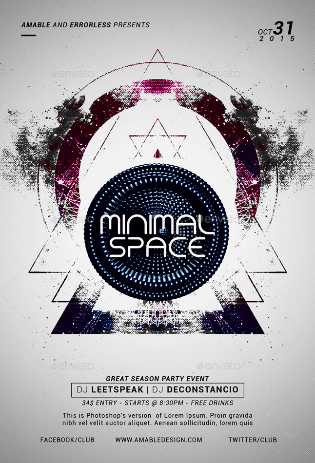 Minimal Space Flyer, Print Templates | GraphicRiver
