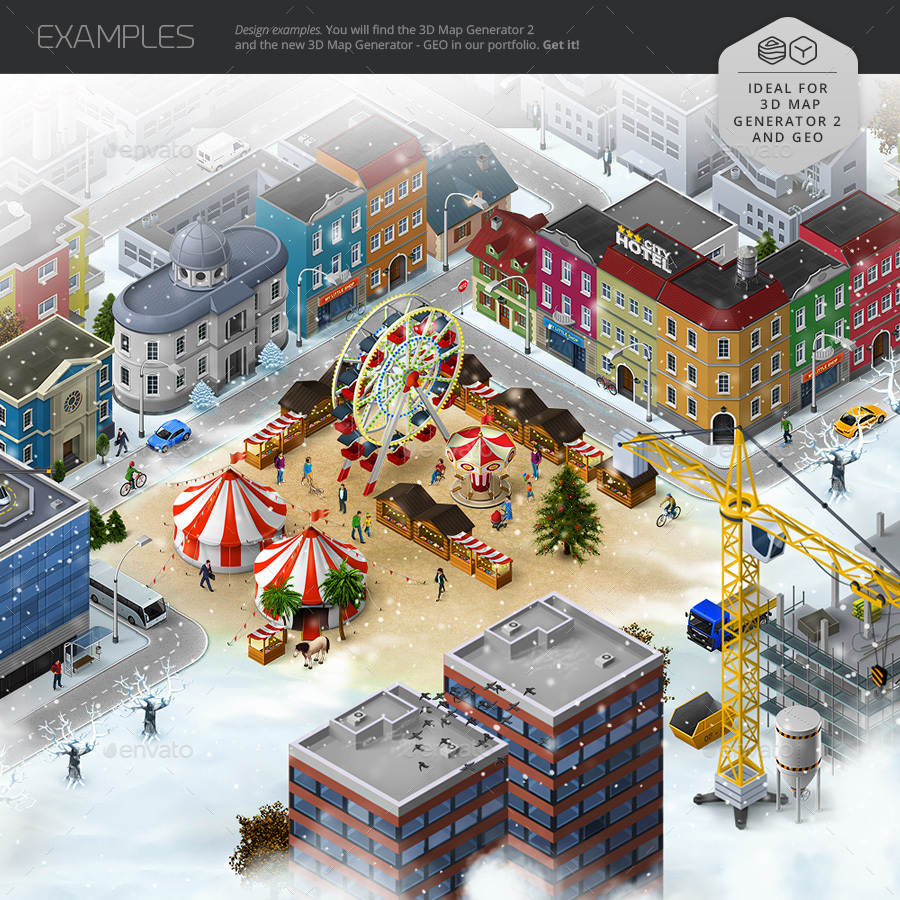 Isometric Map Icons - Bundle, Icons | GraphicRiver