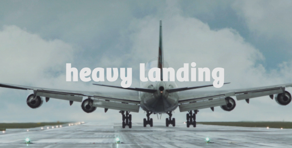 Heavy Landing at Runway, Stock Footage | VideoHive