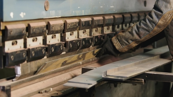 Industrial Production - The Machine For Bending, Stock Footage | VideoHive