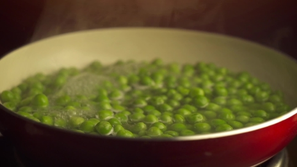 Steaming Boiled Green Peas, Stock Footage | VideoHive