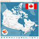 Canada Map, Flag, Navigation Labels, Roads. , Vectors | GraphicRiver