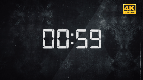 60 Sec Countdown Vintage 4K, Motion Graphics | VideoHive