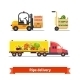 Fresh Fruit And Vegetables Delivery, Vectors | GraphicRiver