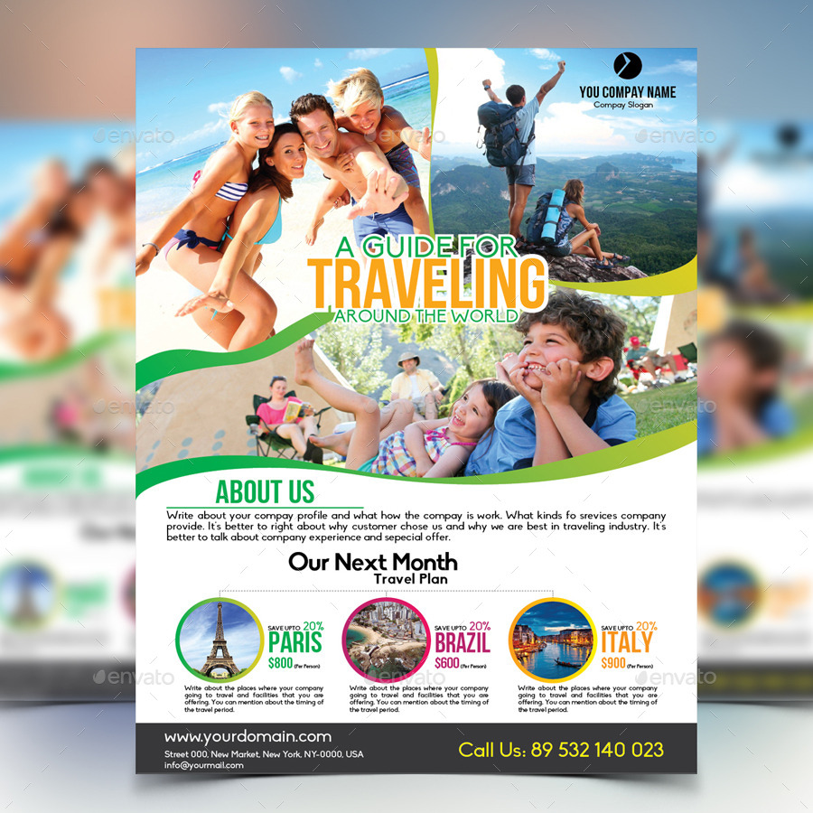 Travel Flyer, Print Templates | GraphicRiver