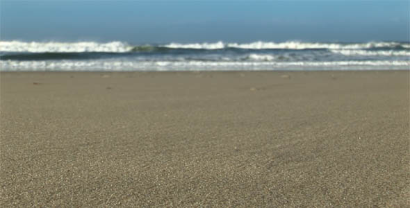 Sandy Beach in Low Angle Shot, Stock Footage | VideoHive
