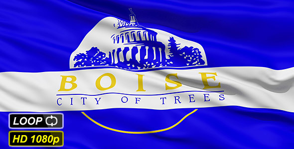American State City Flag of Boise Idaho, Motion Graphics | VideoHive