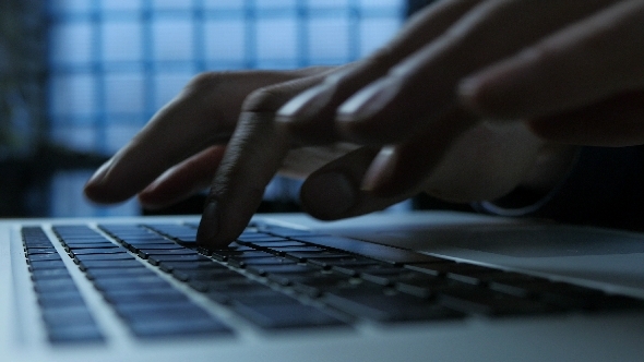 Man Keyboard Typing At Night, Stock Footage | VideoHive