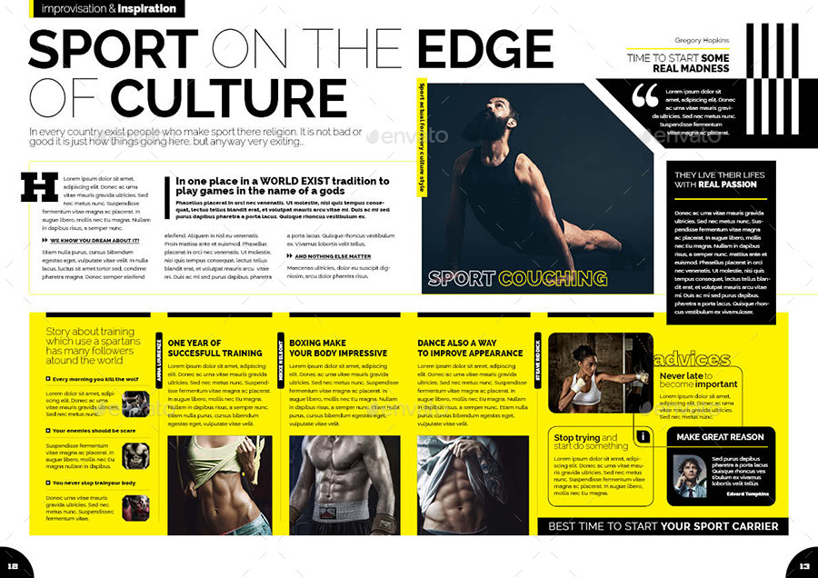 Sport Magazine, Print Templates | GraphicRiver