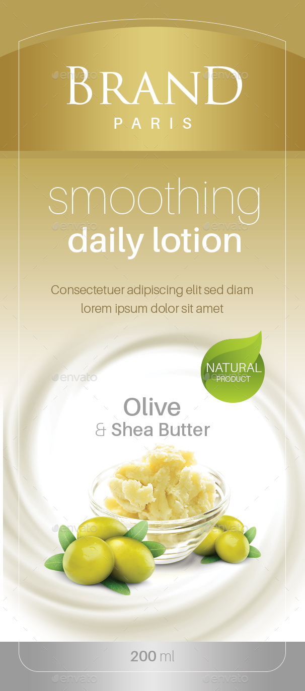 Lotion Packaging Label, Print Templates | GraphicRiver