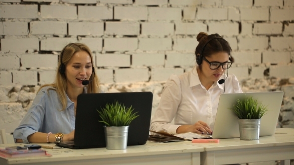 Customer Support Operator Working In a Call Center, Stock Footage ...