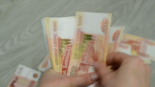 Women Hands Counting Russian Banknotes. , Stock Footage | VideoHive