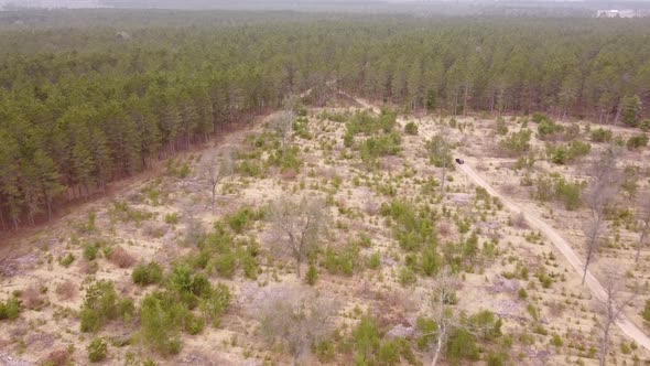 Off-Road Routes Surrounded By Meadow And Forest In Leota, Michigan ...