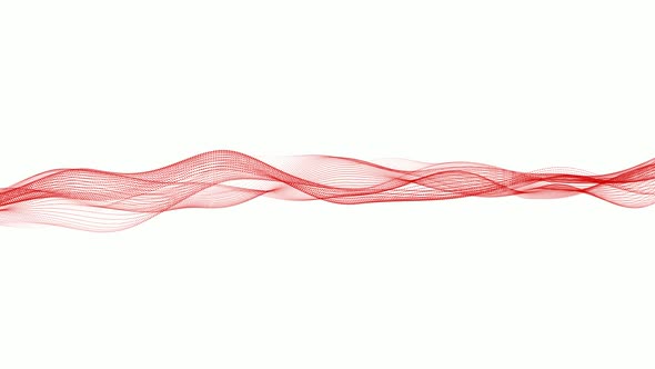 Red color digital particle line wave, Motion Graphics | VideoHive