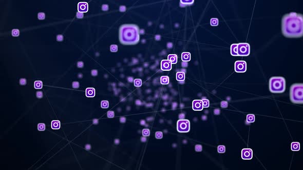 Instagram Icon Connection Network, Motion Graphics | VideoHive