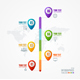 Timeline Infographic. Map and Pin. Vector, Vectors | GraphicRiver