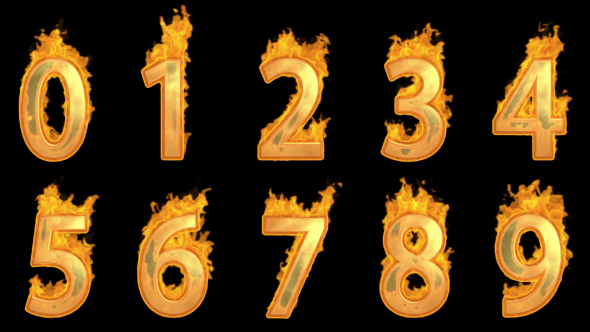 Fiery Numbers, Motion Graphics | VideoHive