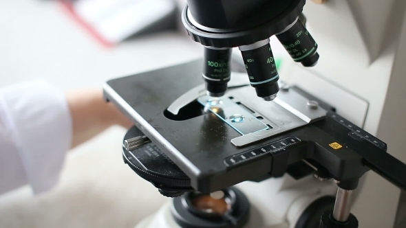Microbiology Laboratory, Work With Microscope, Stock Footage | VideoHive