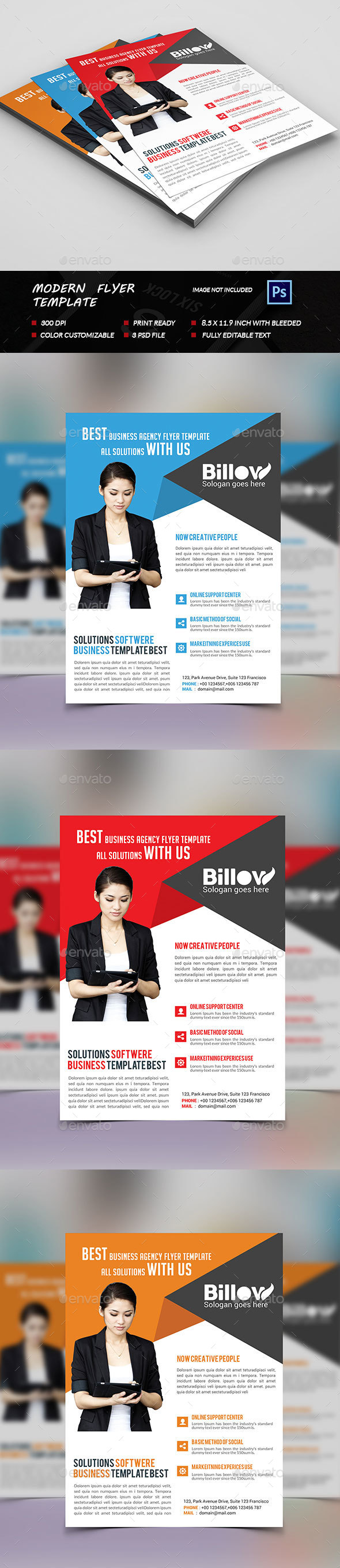 Modern Flyer Template by SixLock | GraphicRiver