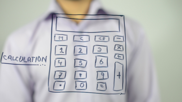 Calculation, conceptual Illustration of Calculator, Stock Footage ...