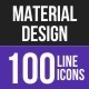Material Design Line Inverted Icons, Icons | GraphicRiver
