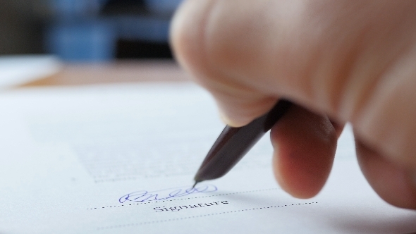 Signature Document In Office, Stock Footage | VideoHive