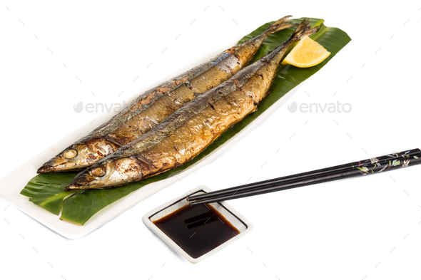 Grilled Japanese Sanma Fish Stock Photo by ThamKC | PhotoDune