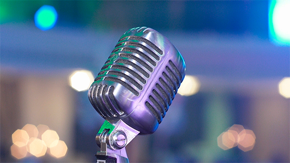 Concert Microphone on Stage, Stock Footage | VideoHive