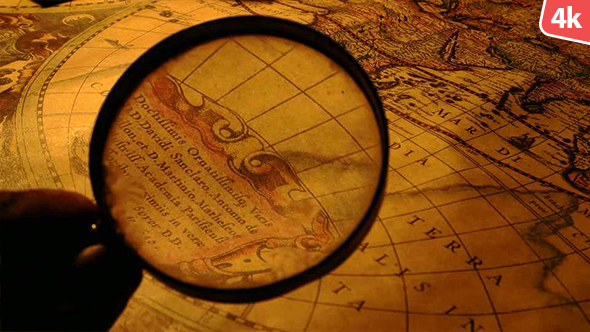 Vintage Old Map Close Up 136, Stock Footage | VideoHive
