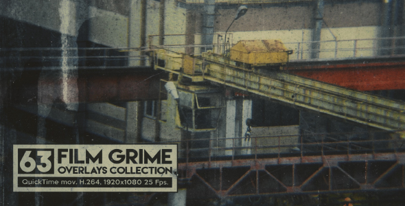 63 Film Grime Overlays Collection, Motion Graphics | VideoHive