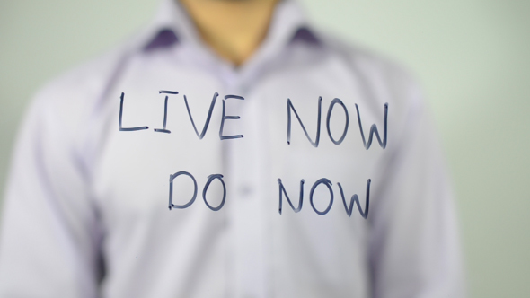 Live Now, Do Now, Writing on Transparent Screen, Stock Footage | VideoHive