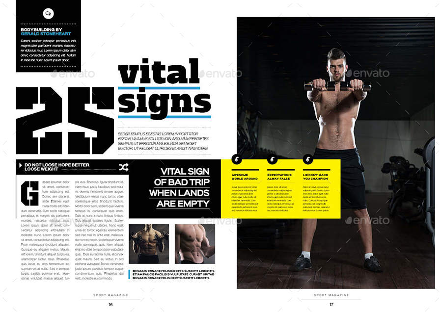 Sport Magazine, Print Templates | GraphicRiver