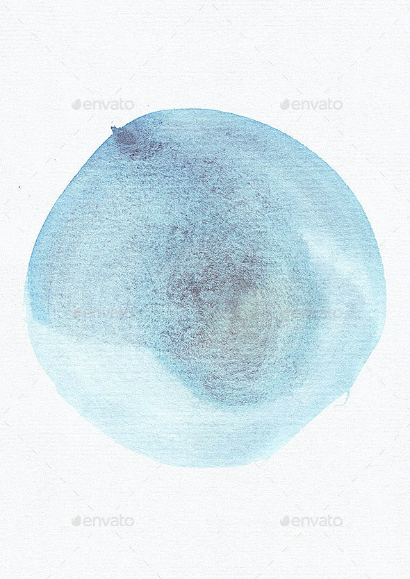 Blue Watercolor Circles Backgrounds, Graphics | GraphicRiver